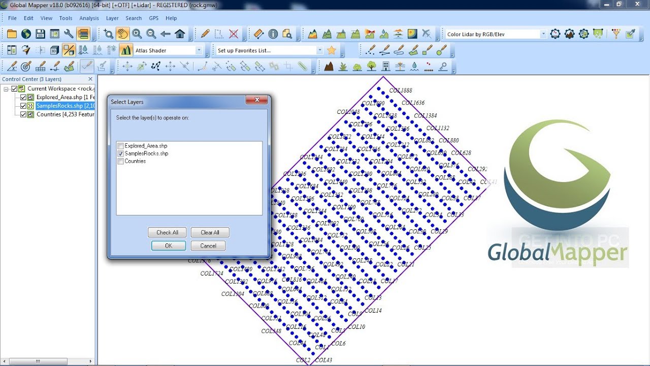 Inserta puntos en Global Mapper desde Excel de forma sencilla y rápida